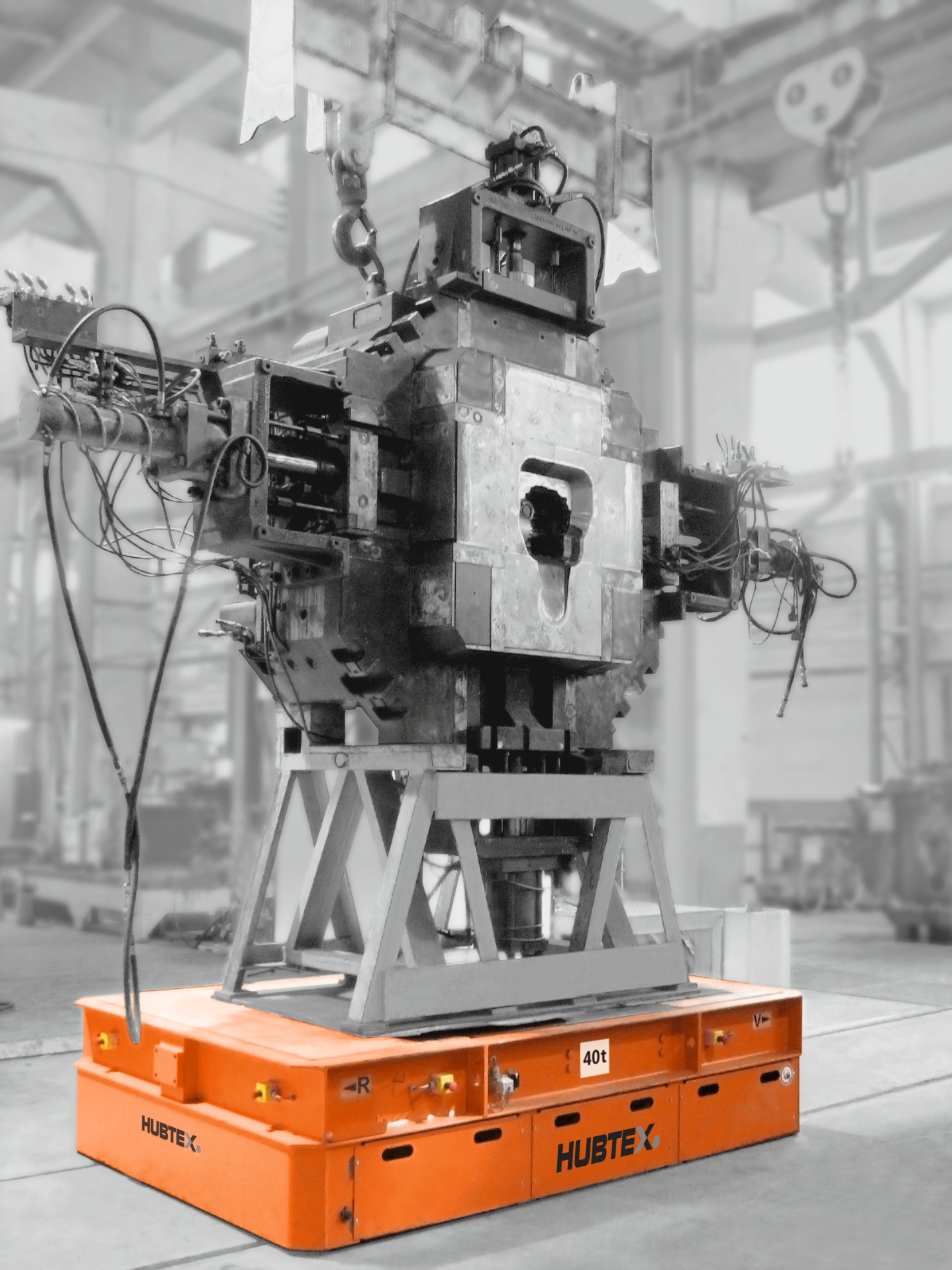 Chariots sur rail : capacité de charge jusqu'à 350 t | HUBTEX