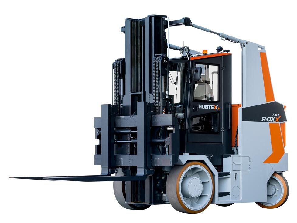 Sideloader forklifts for long loads in narrow aisles | HUBTEX